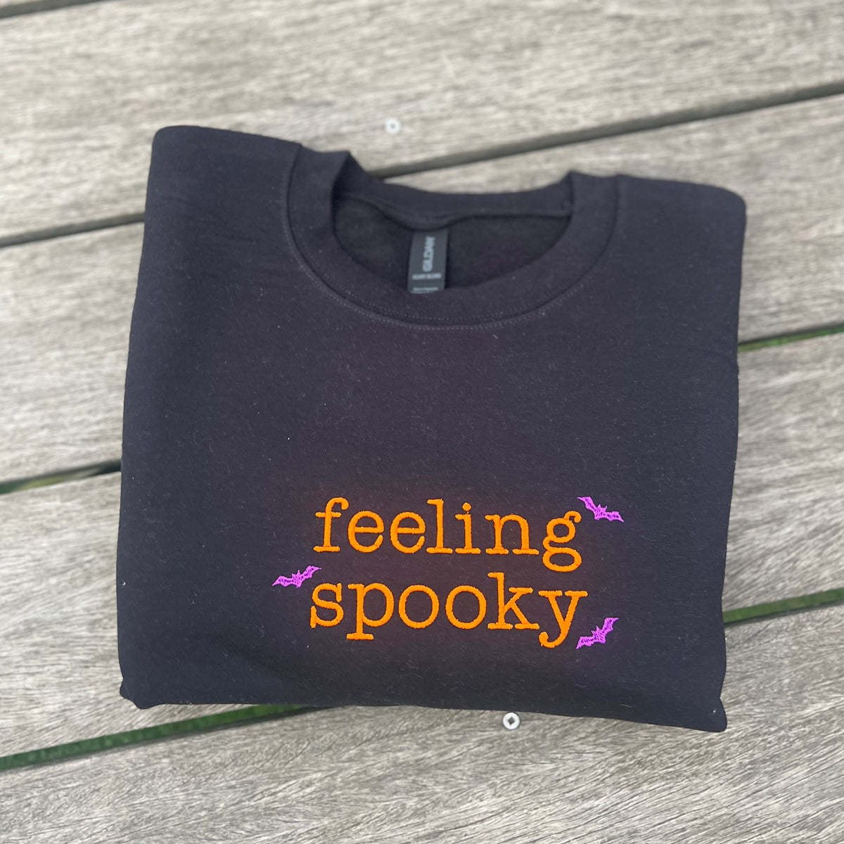 Feeling Spooky Embroidered Sweatshirt – Cute & Cozy Halloween Crewneck ...