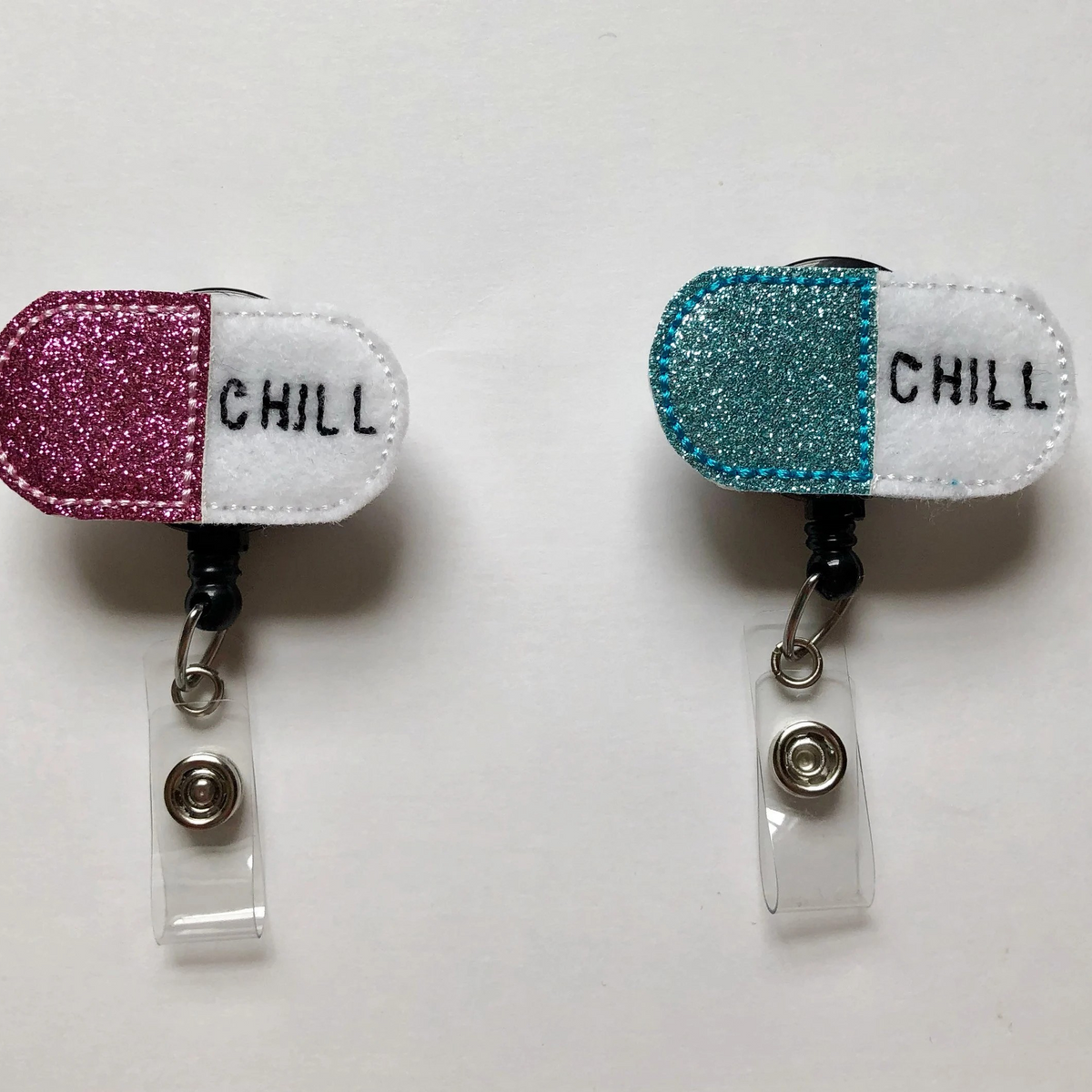 Chill Pill Badge Reel, Nurse Badge Holder, ID Badge Reel, Badge Clip ...
