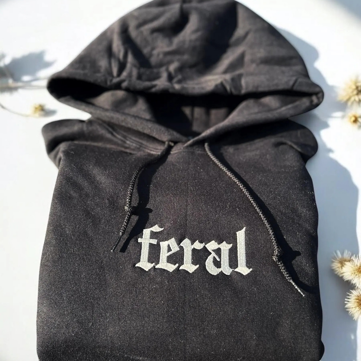 Feral Hoodie, Funny Hoodie, Hoodie For Him, Embroidered, Unisex Hoodie ...