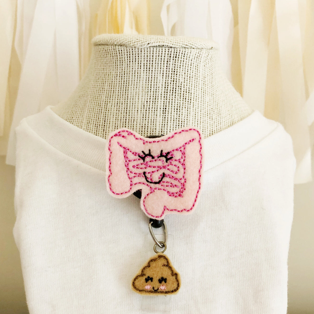 Intestine and Poop Badge Reel, Funny Badge Holder, Badge Clip, nurse ...