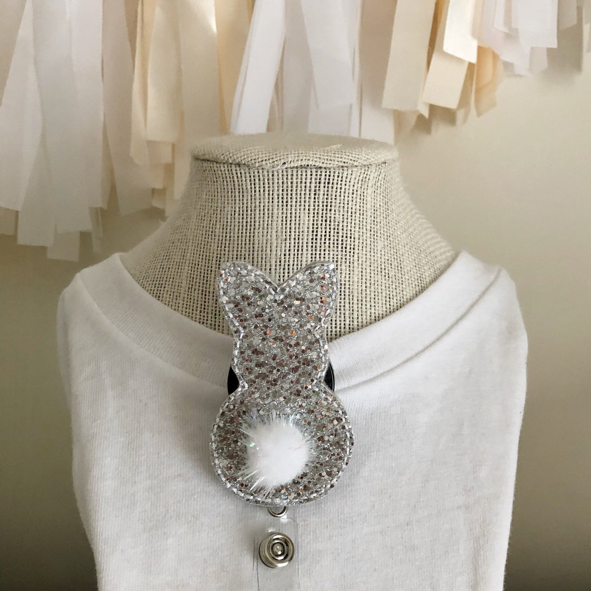 Bunny Badge Reel, Easter Badge Reel, Bunny Badge Clip, Badge Holder ...